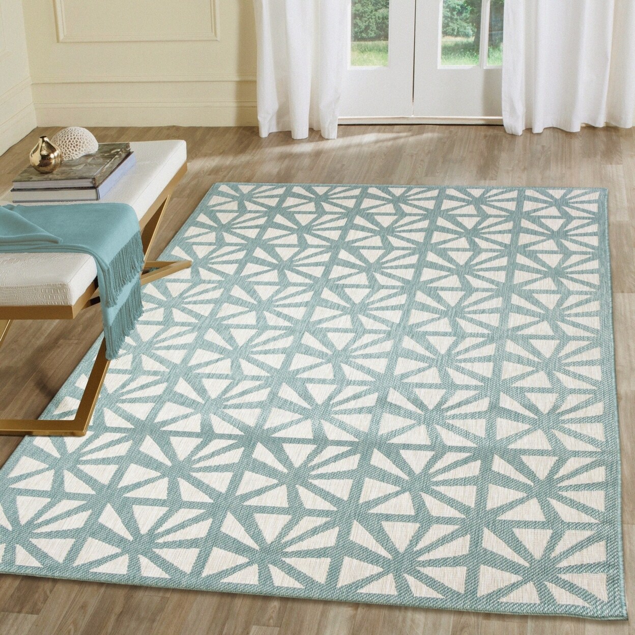 The Rug Department Liora Manne Carmel Tonga Tile Indoor Outdoor Area ...
