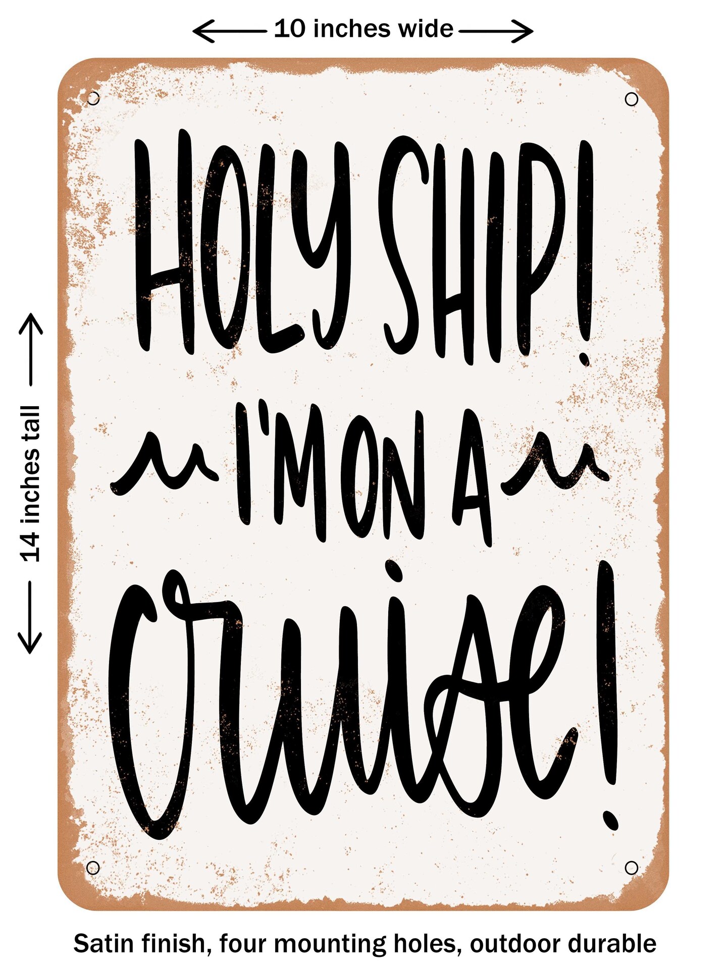 DECORATIVE METAL SIGN - Holyship - Vintage Rusty Look | Michaels