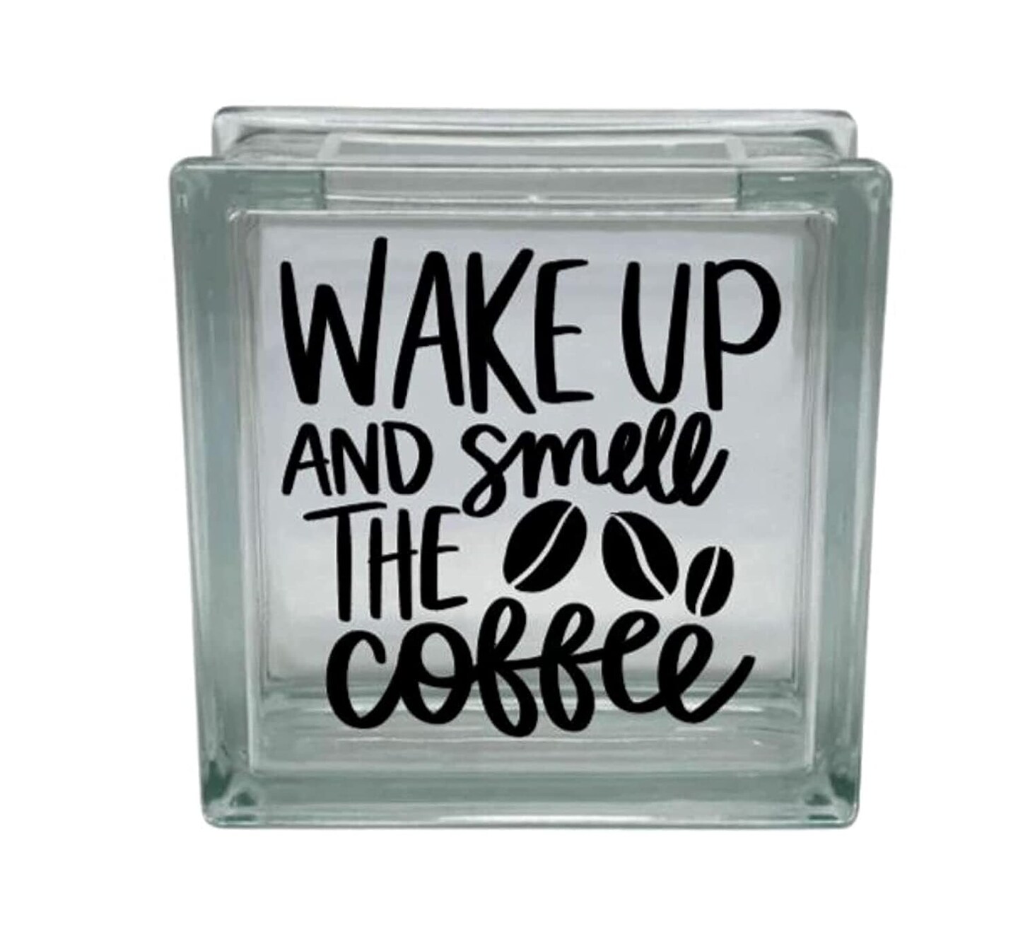 Coffee Station Vinyl Decal Sticker Craft Glass Block Coffee Station ...