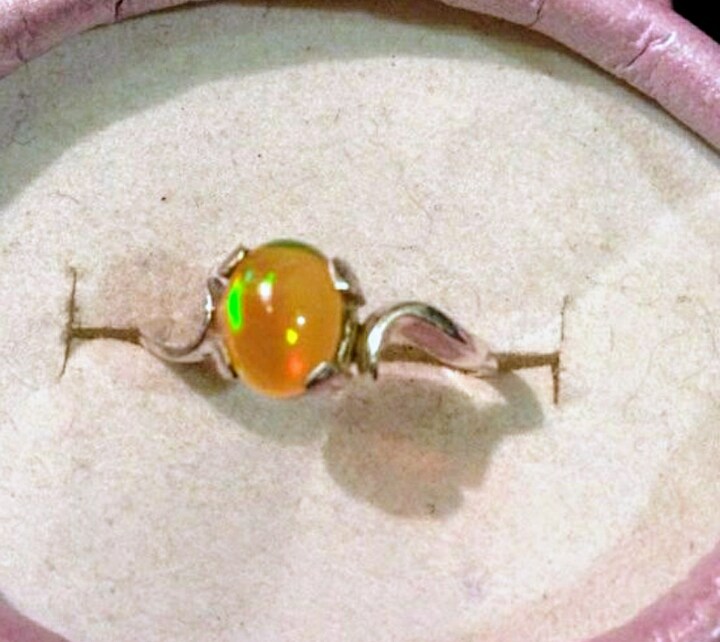 Natural Opel Sterling Silver Ring | MakerPlace by Michaels