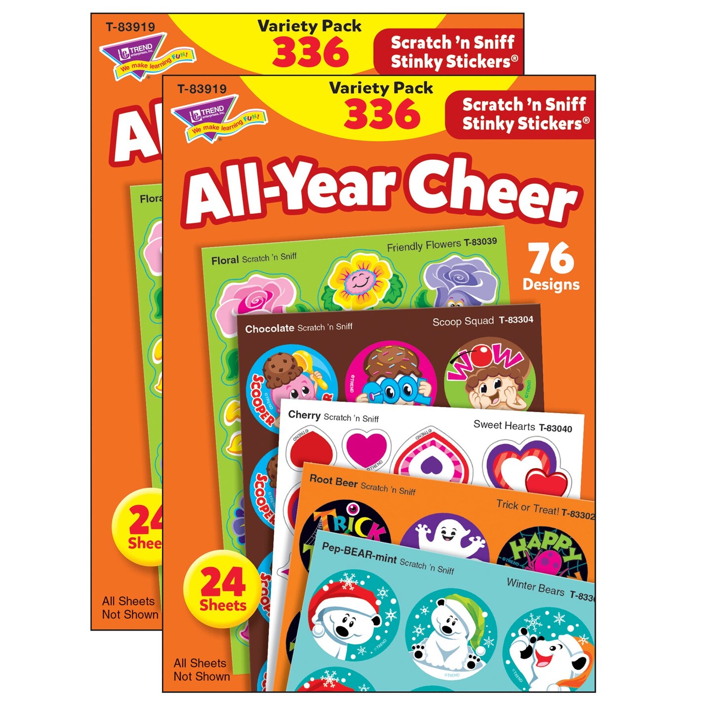 All Year Cheer Stinky Stickers® Variety Pack, 336 Count Per Pack, 2 ...