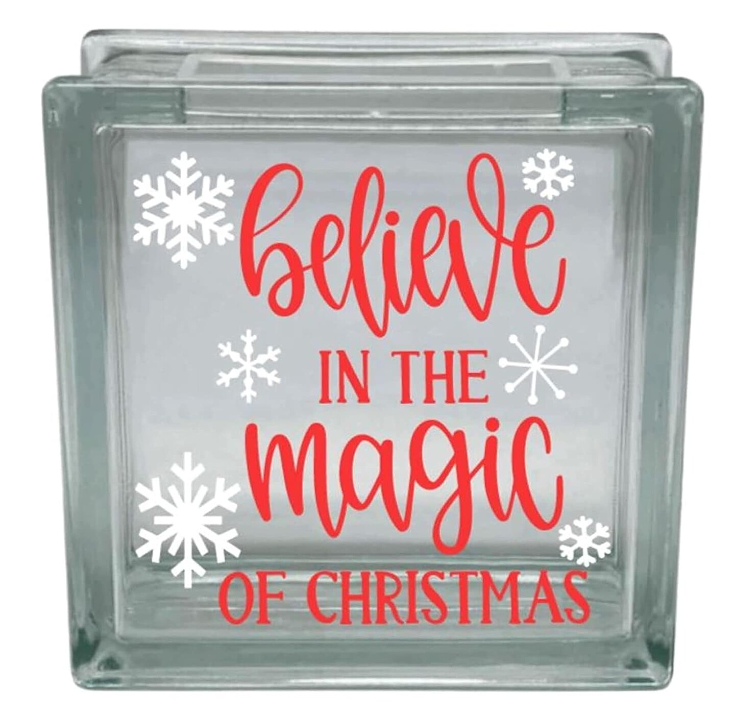 Believe In The Magic Of Christmas Vinyl Decal Sticker for DIY Glass ...