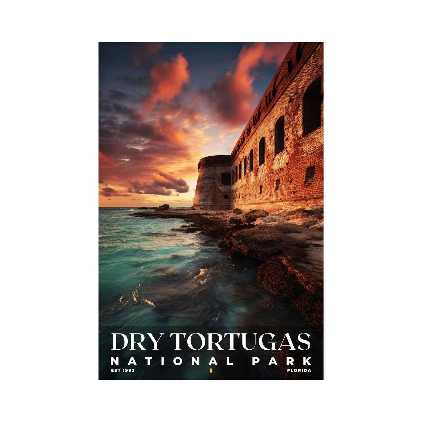 Dry Tortugas National Park Poster, Travel Art, Office Poster, Home ...