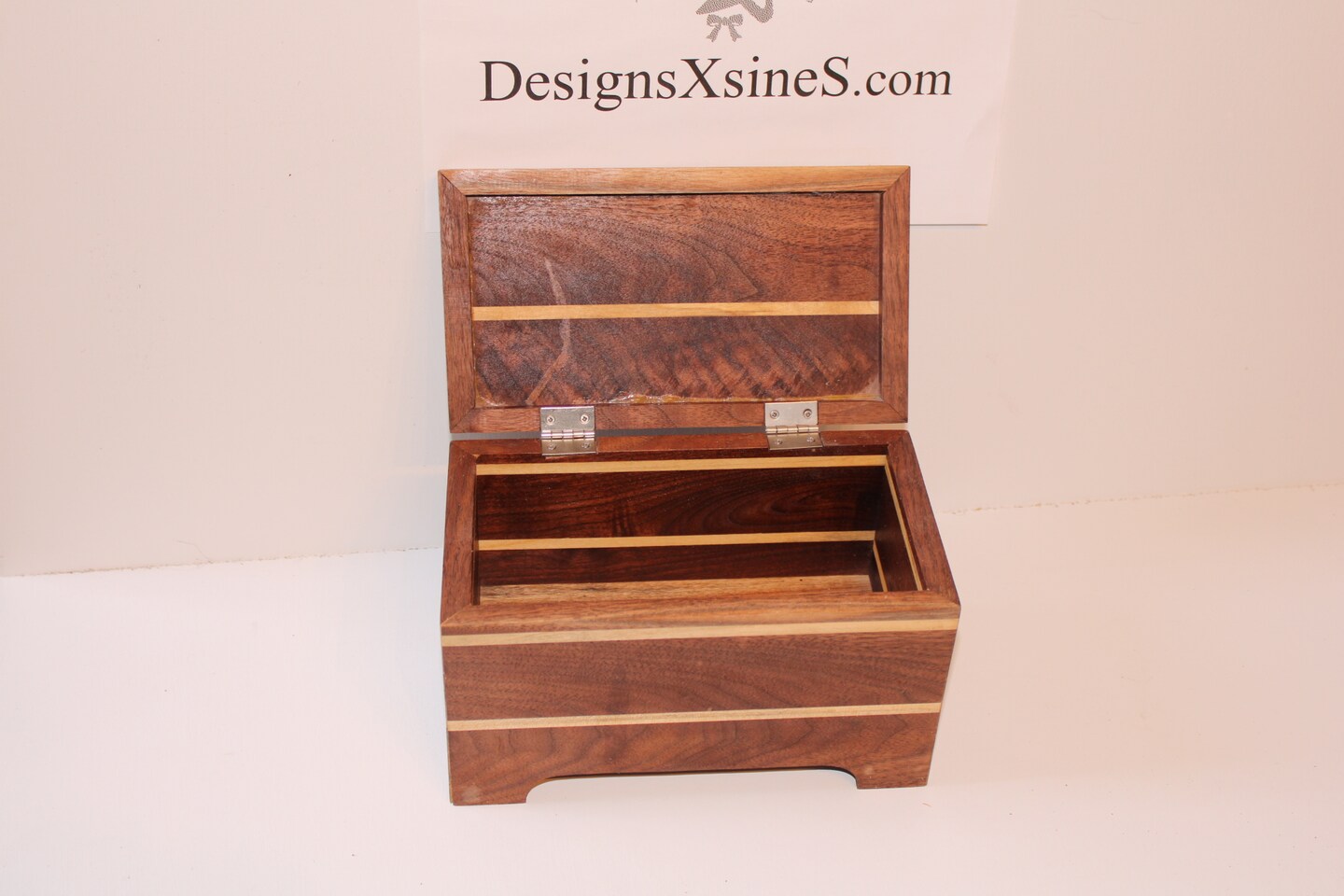Jewelry Box with hinged Lid made from Walnut and Poplar | MakerPlace by ...