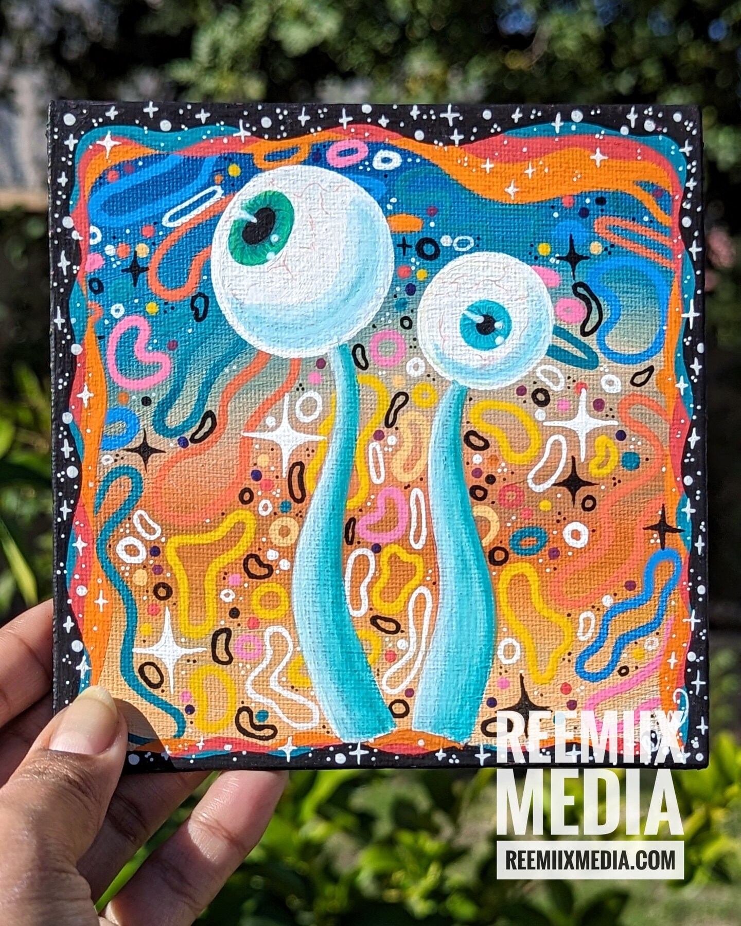 Ocular Spores Original Painting (Unframed) | 5" x 5" | Posca Art ...