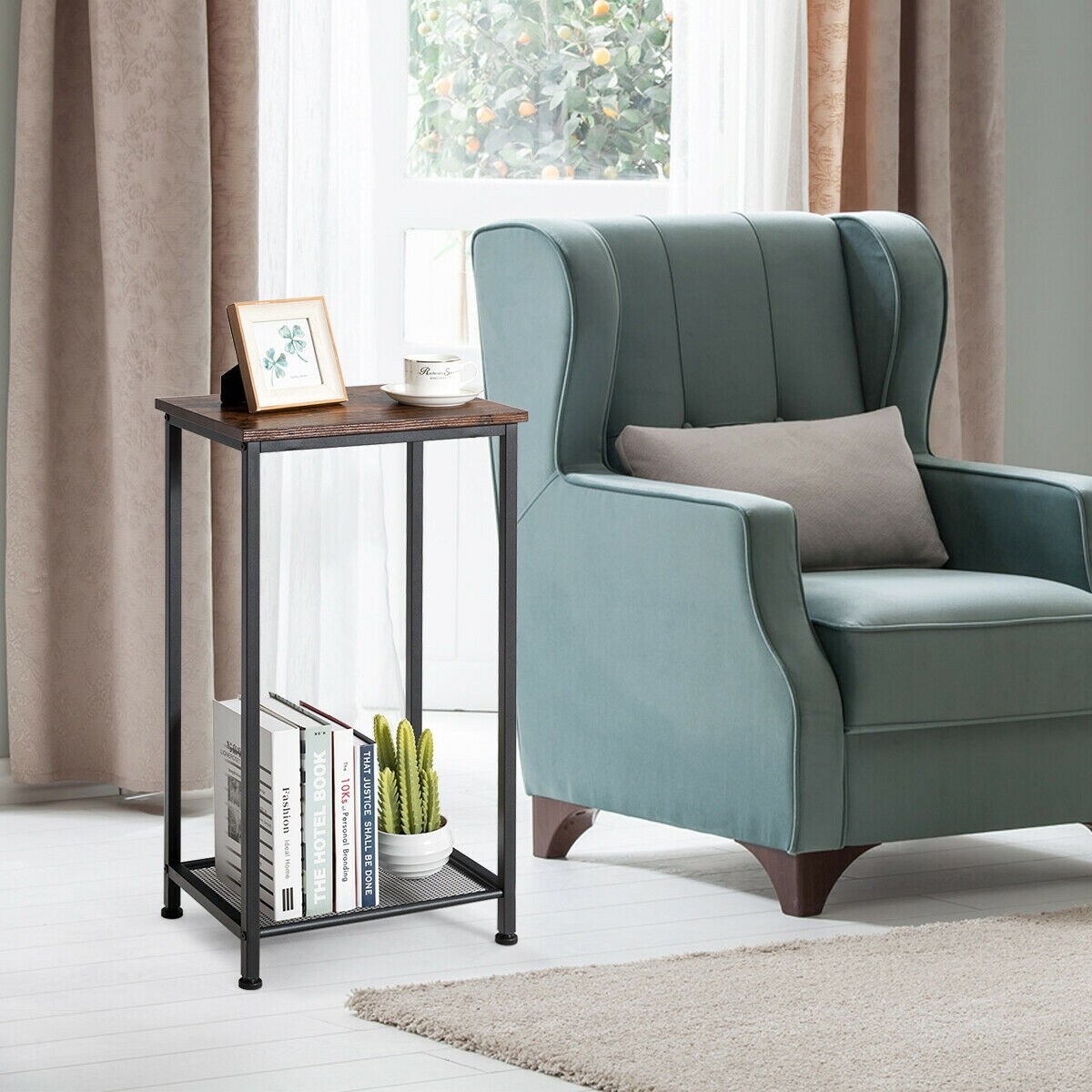 2-Tier Industrial Side End Accent Telephone Table | Michaels