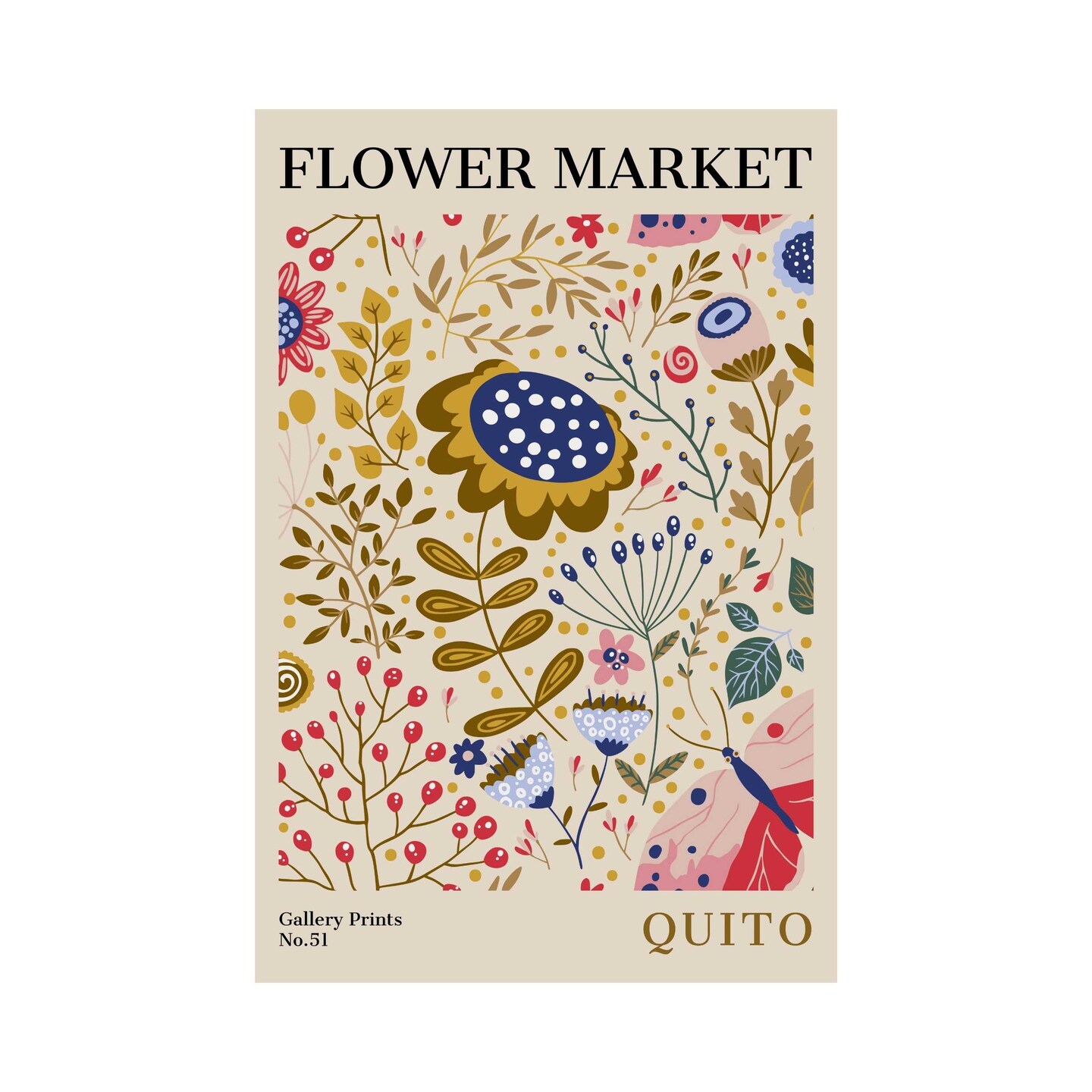 Quito Flower Market Poster, Flower Market Print, Office Poster, Home ...