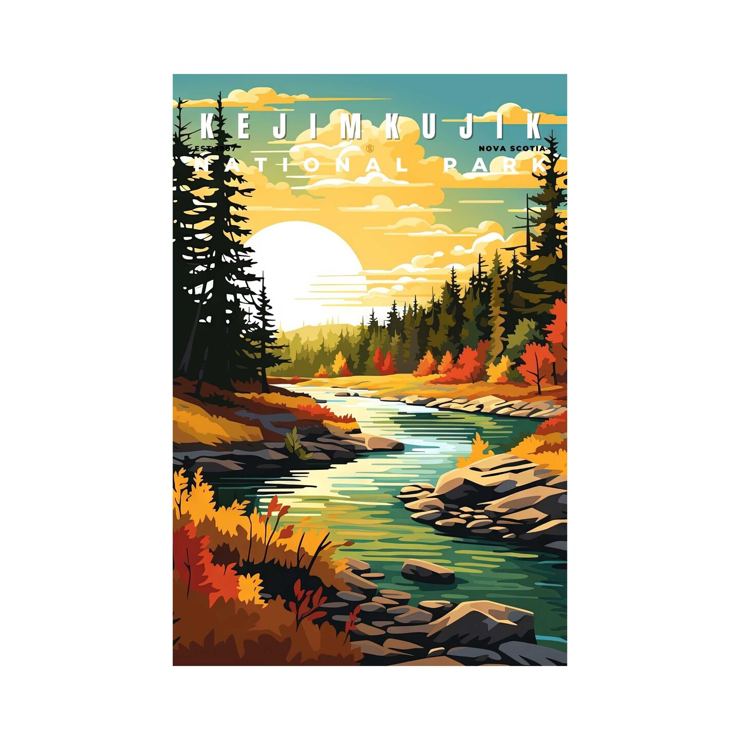 Kejimkujik National Park Poster, Travel Print, Office Poster, Home ...