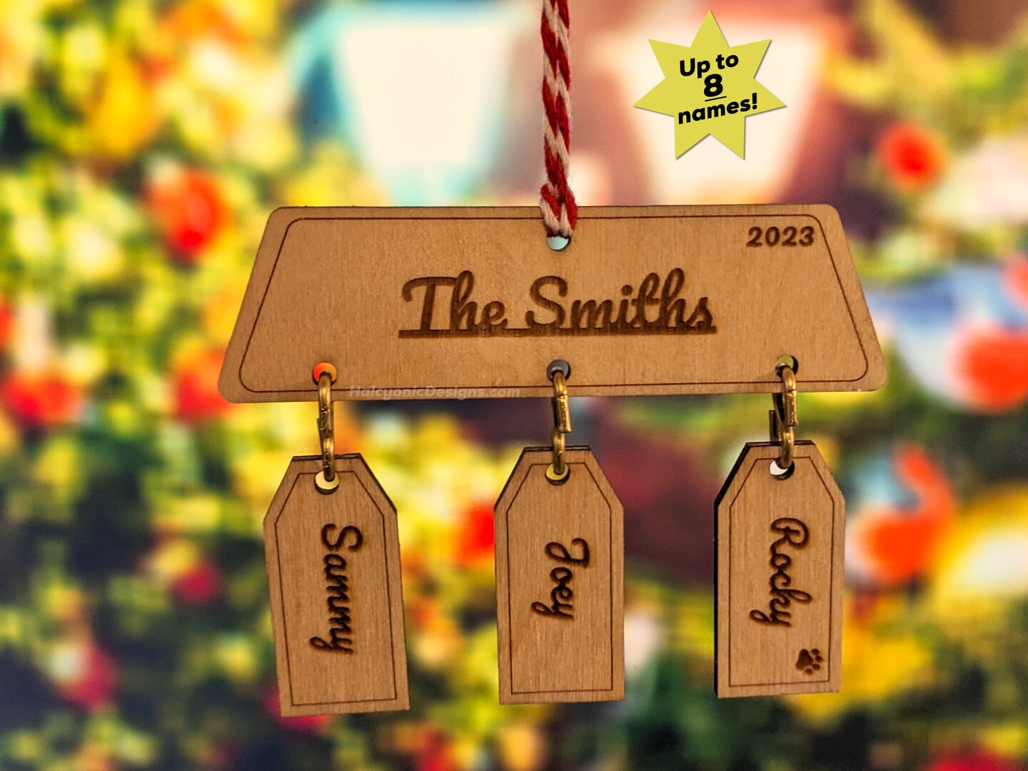 Personalized Family Group Hang Tags Holiday Ornament | Perfect for ...