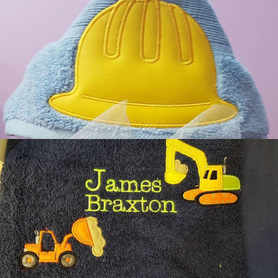 Hard Hat Construction Hat Hooded Towel | MakerPlace by Michaels