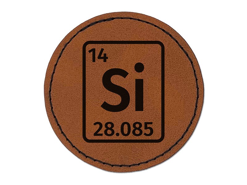 Silicon Periodic Table of Elements Science Chemistry Round Iron-On ...