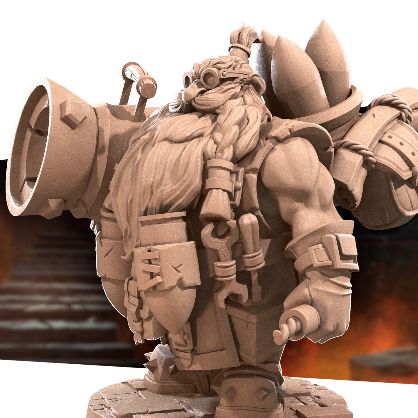 Artillerist from Bite the Bullet's Dwarves set. Total height apx. 38mm ...