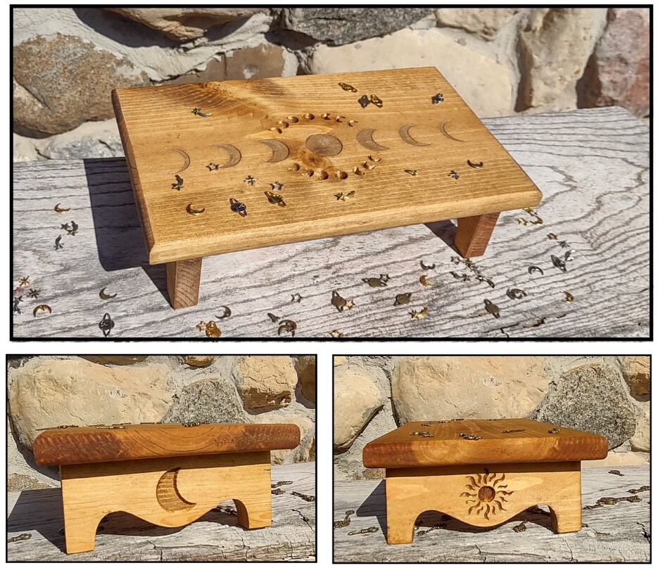 Engraved Moon Phases Altar Shelf | MakerPlace by Michaels