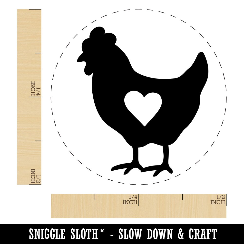 Chicken with Heart Chicken Egg Rubber Stamp | Michaels