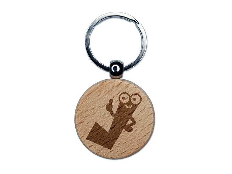 Check Mark Guy Thumbs Up Engraved Wood Round Keychain Tag Charm | Michaels