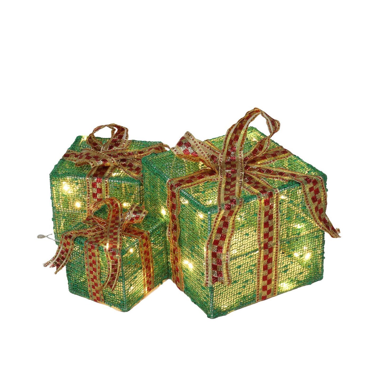 Kitcheniva Christmas Lighted Gift Boxes Pre-lit 60 LED Set of 3 | Michaels