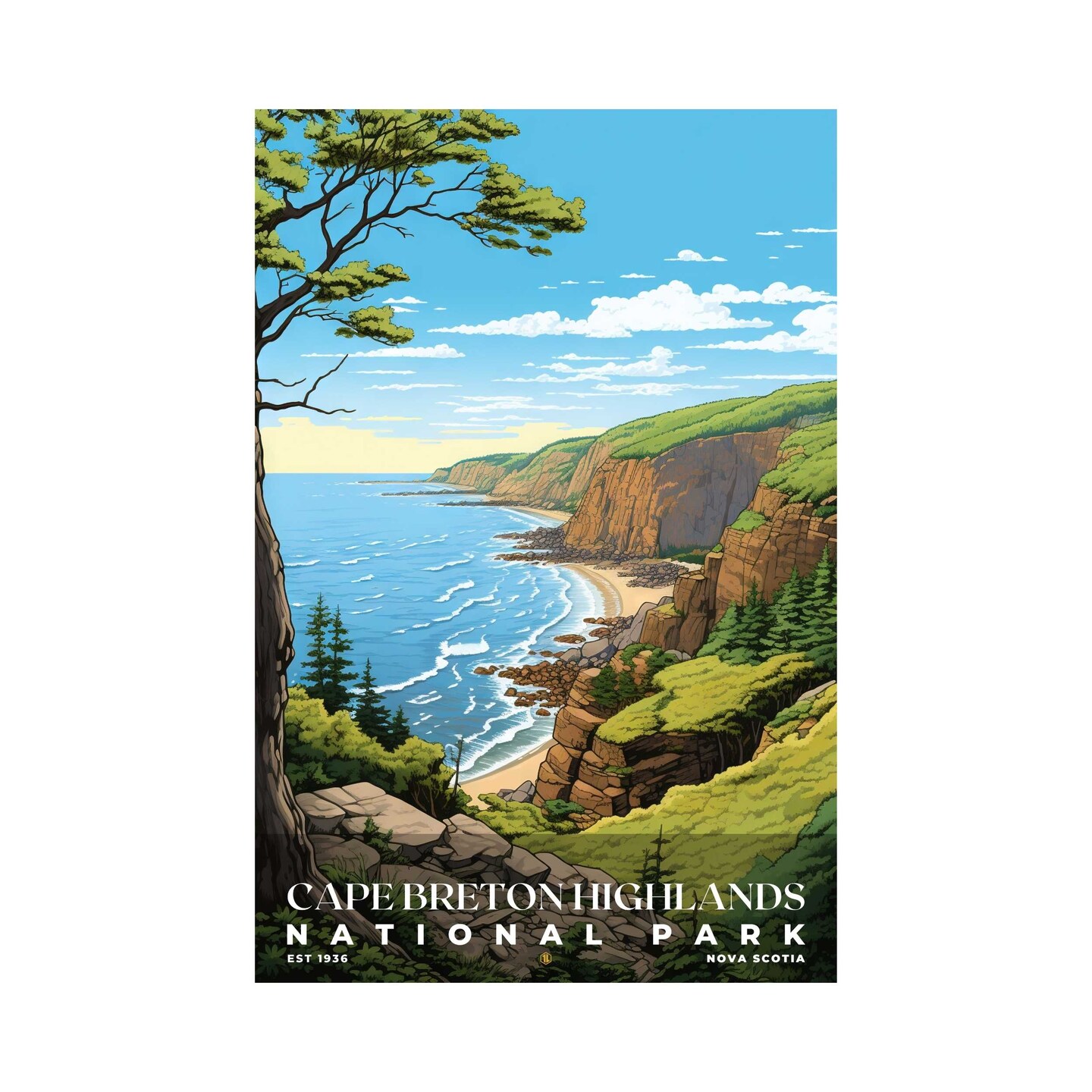 Cape Breton Highlands National Park Poster, Travel Print, Office Poster ...