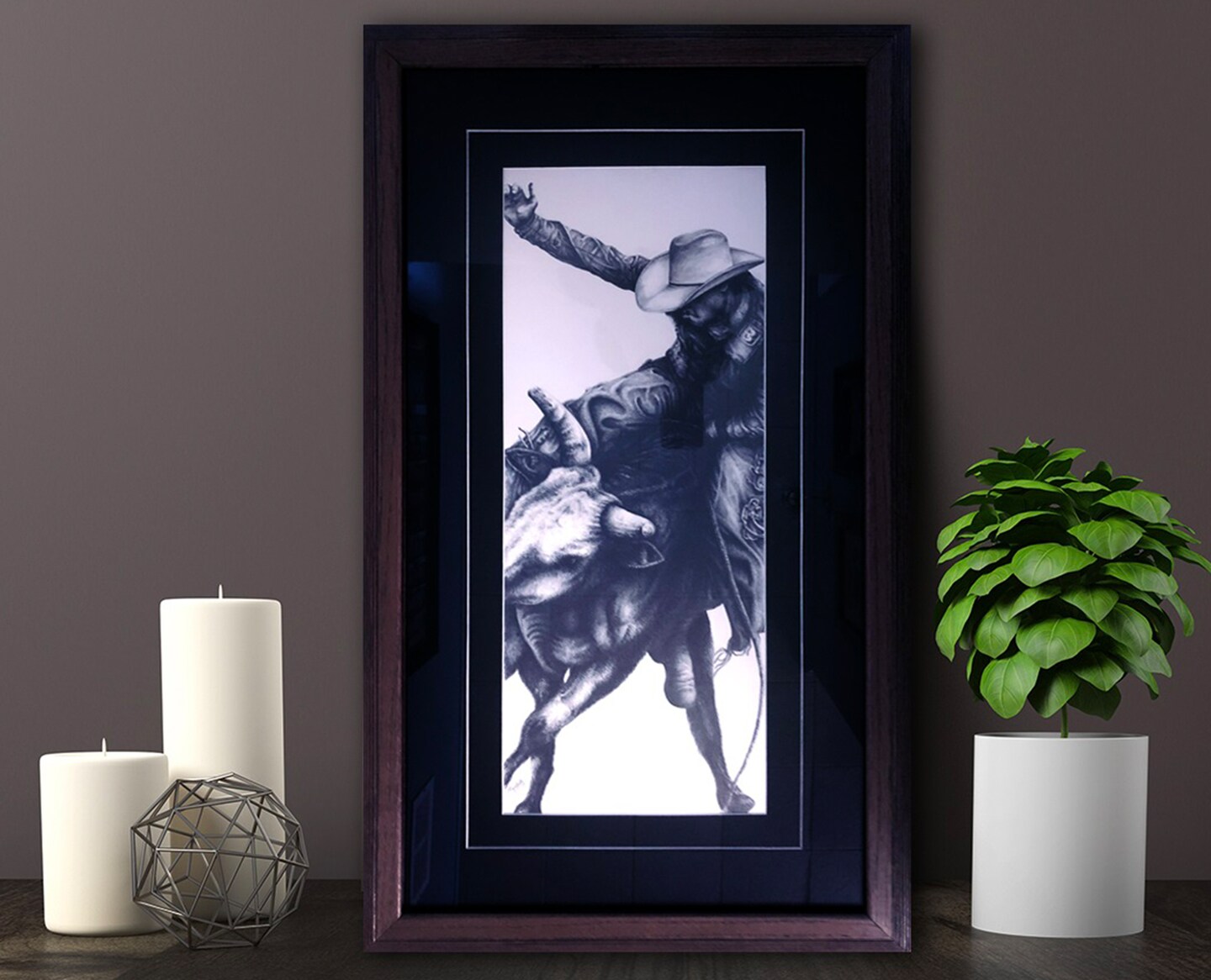 Rodeo Bull Rider Pencil Drawing - Hand drawn | MakerPlace by Michaels