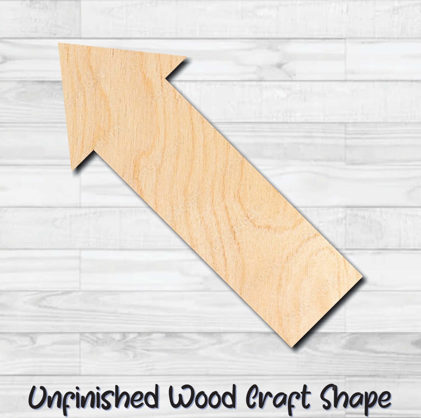 Arrow 1 Unfinished Wood Shape Blank Laser Engraved Cutout Woodcraft ...