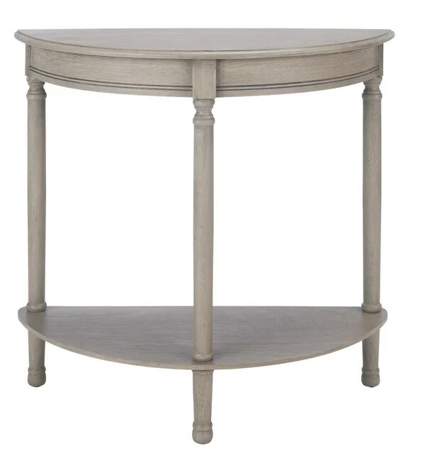 Greige Tin.sley French Half Round Console Table (28 inches wide x 11.8 ...