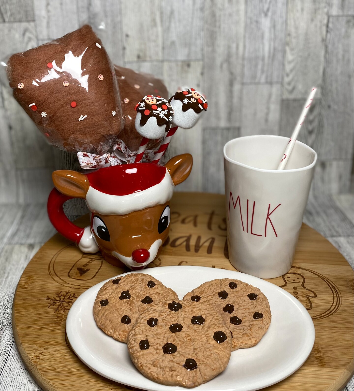 Fake Bake Faux Food Christmas Ruldolph Inspired Marshmallow Sticks or ...