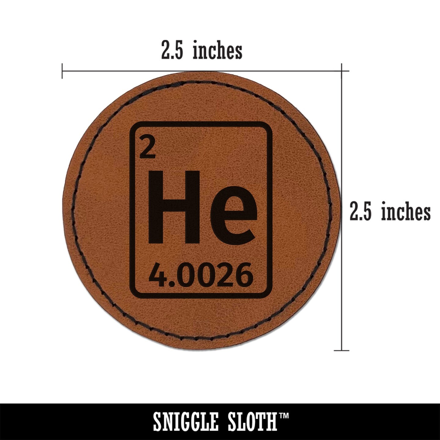 Helium Periodic Table of Elements Science Chemistry Round Iron-On ...