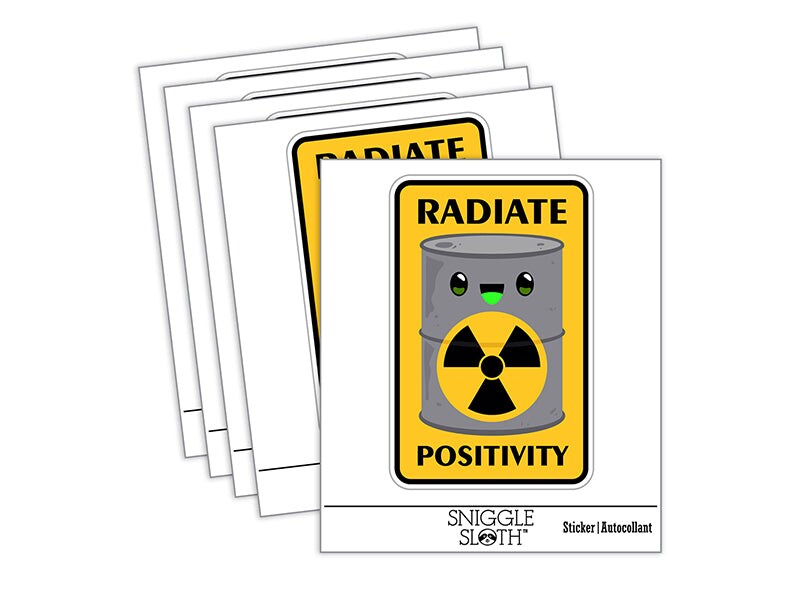 Radiate Positivity Radioactive Material Barrel Waterproof Vinyl Phone ...