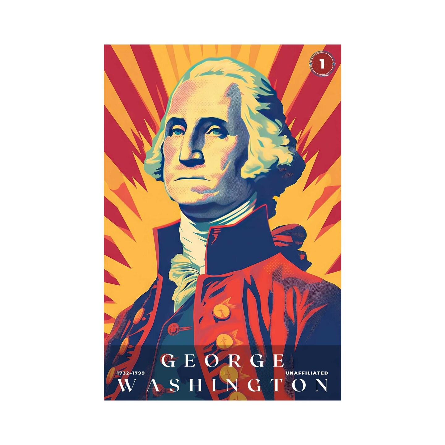 George Washington Poster, US President Print, Office Poster, Home Decor ...
