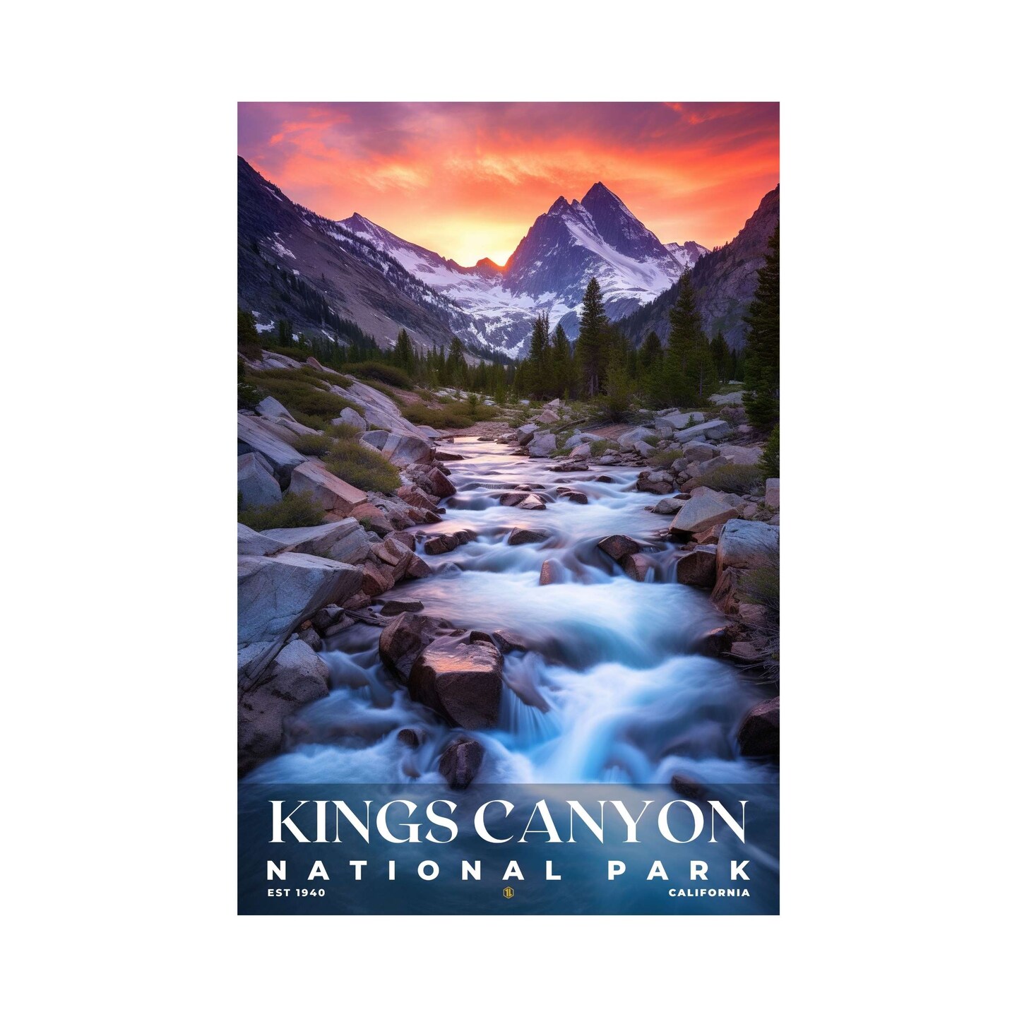 Kings Canyon National Park Poster, Travel Art, Office Poster, Home ...