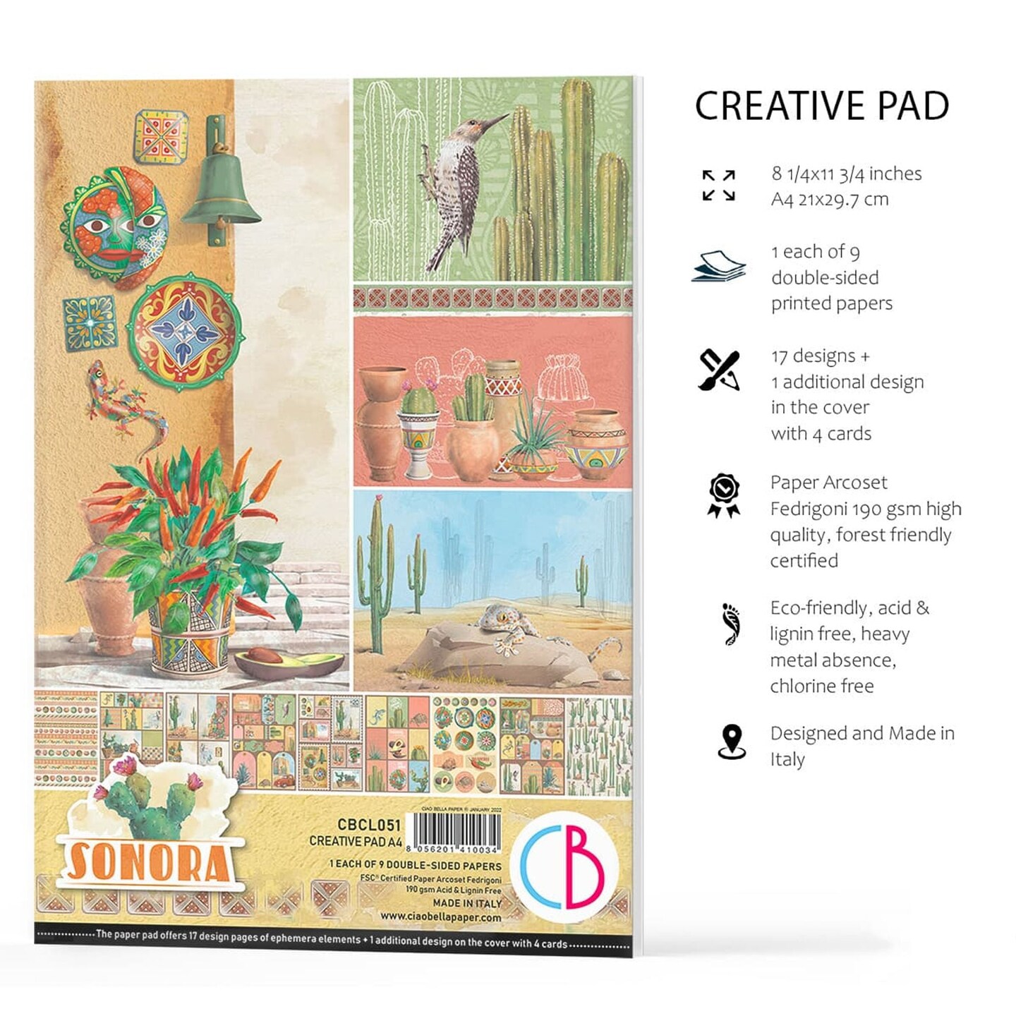 Ciao Bella Sonora Creative Pad A4 9/Pkg | Michaels
