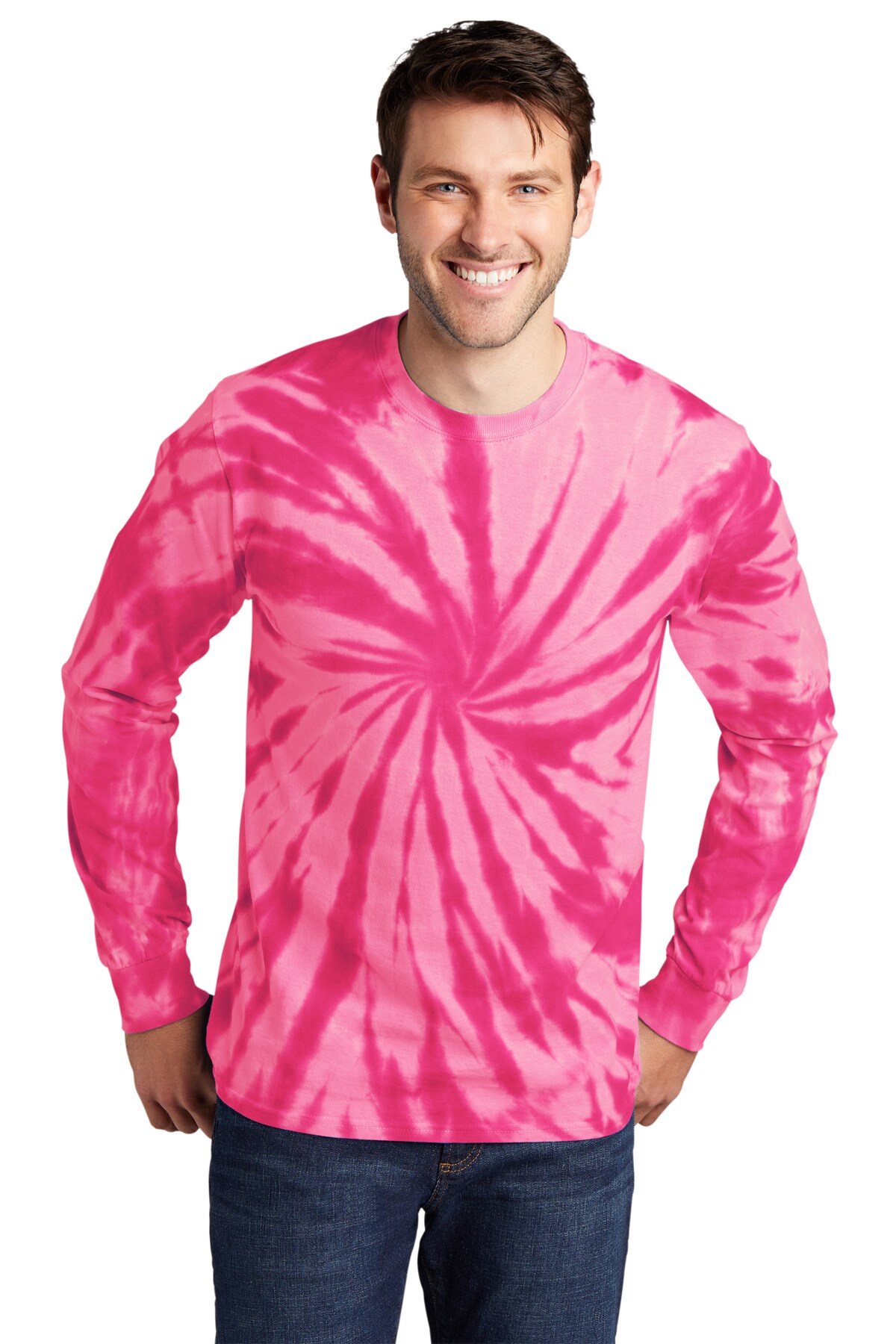 Port & Company® Tie Dye Long Sleeve Crewneck T-Shirt | Michaels