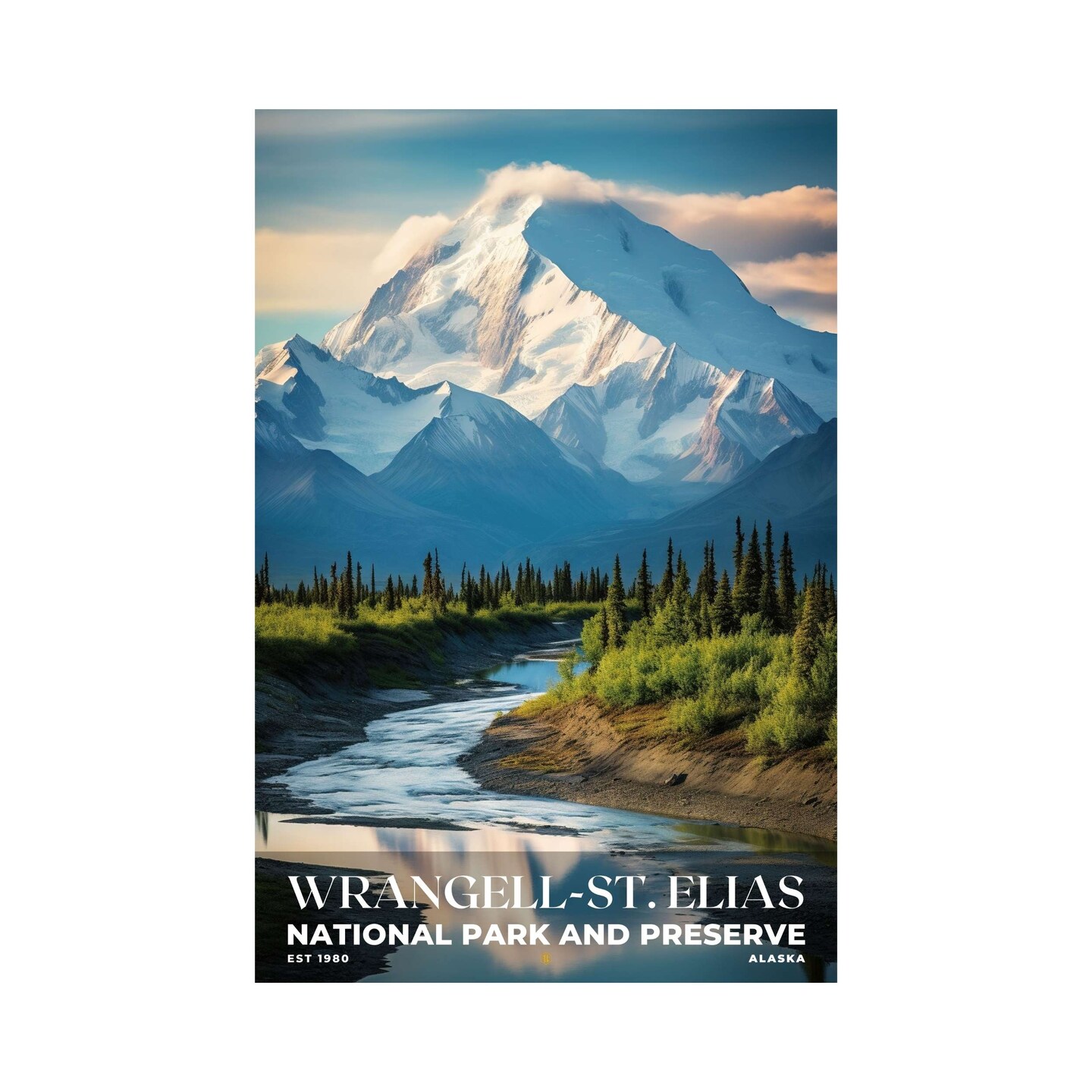 Wrangell-St. Elias National Park and Preserve Poster, Travel Art ...