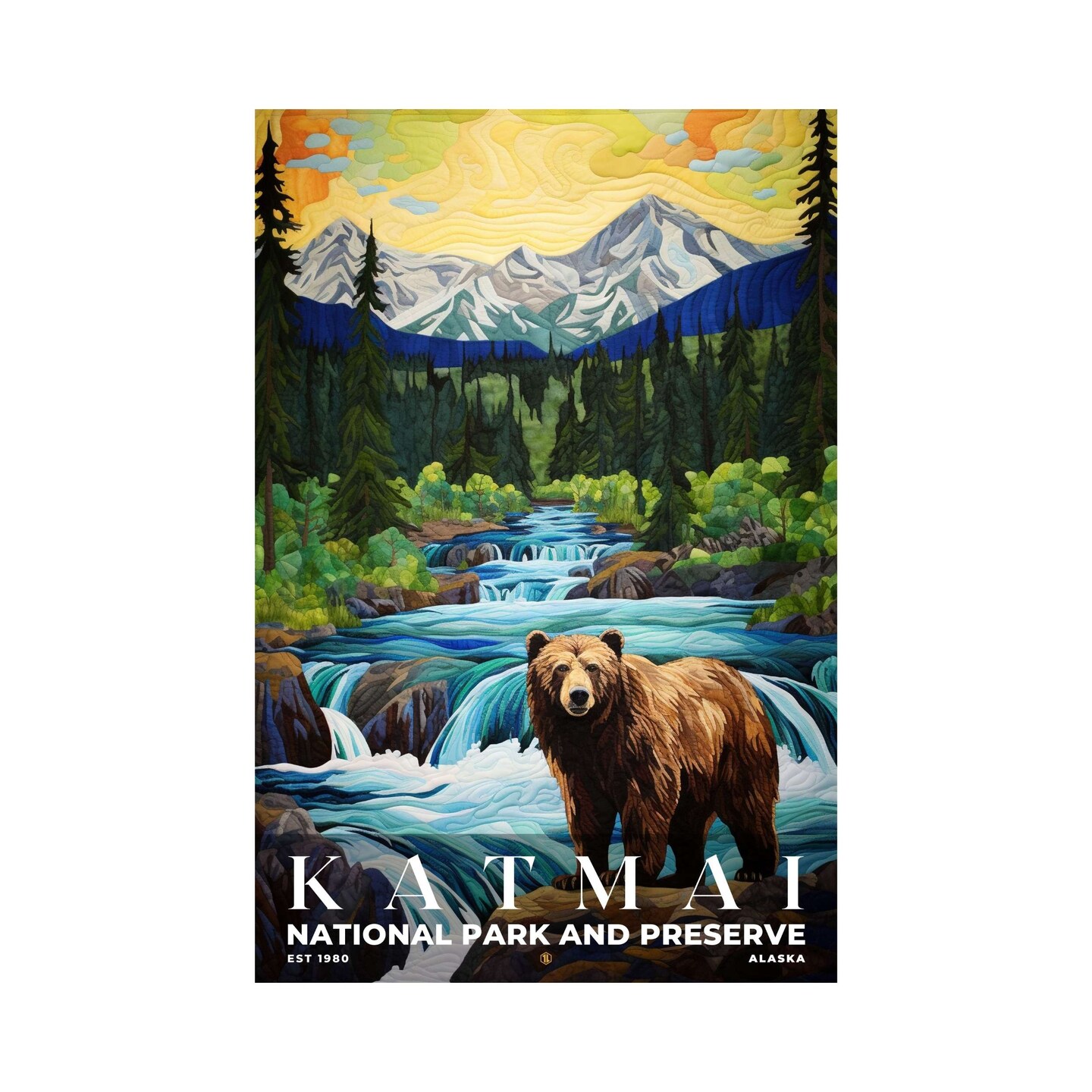 Katmai National Park and Preserve Poster, Travel Art, Office Poster ...