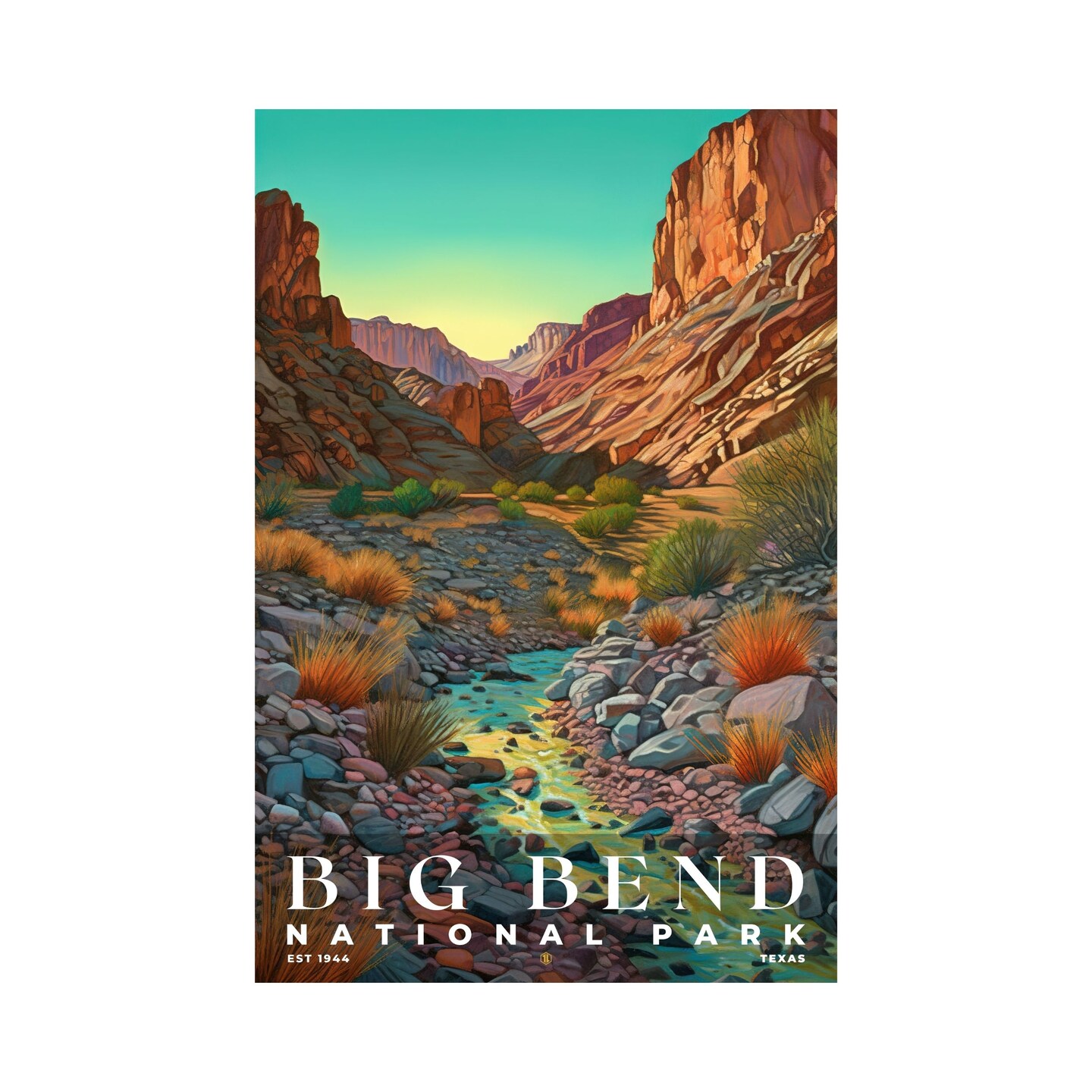 Big Bend National Park Poster, Travel Art, Office Poster, Home Decor ...