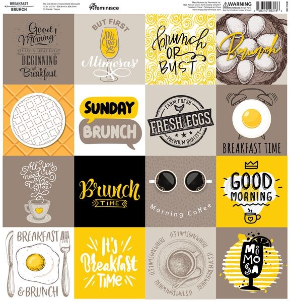 Reminisce Breakfast and Brunch 12x12 Custom Stickers | Michaels
