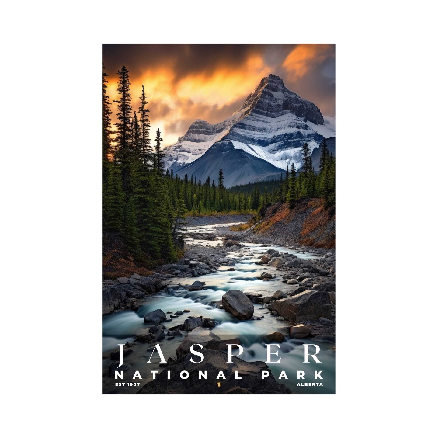 Jasper National Park Poster, Travel Print, Office Poster, Home Decor ...