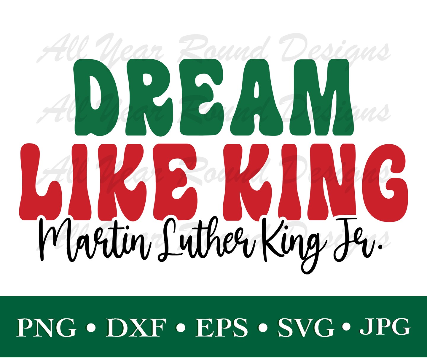 MLK Decor SVG PNG DXF EPS JPG Digital File Download, MLK Day Martin ...