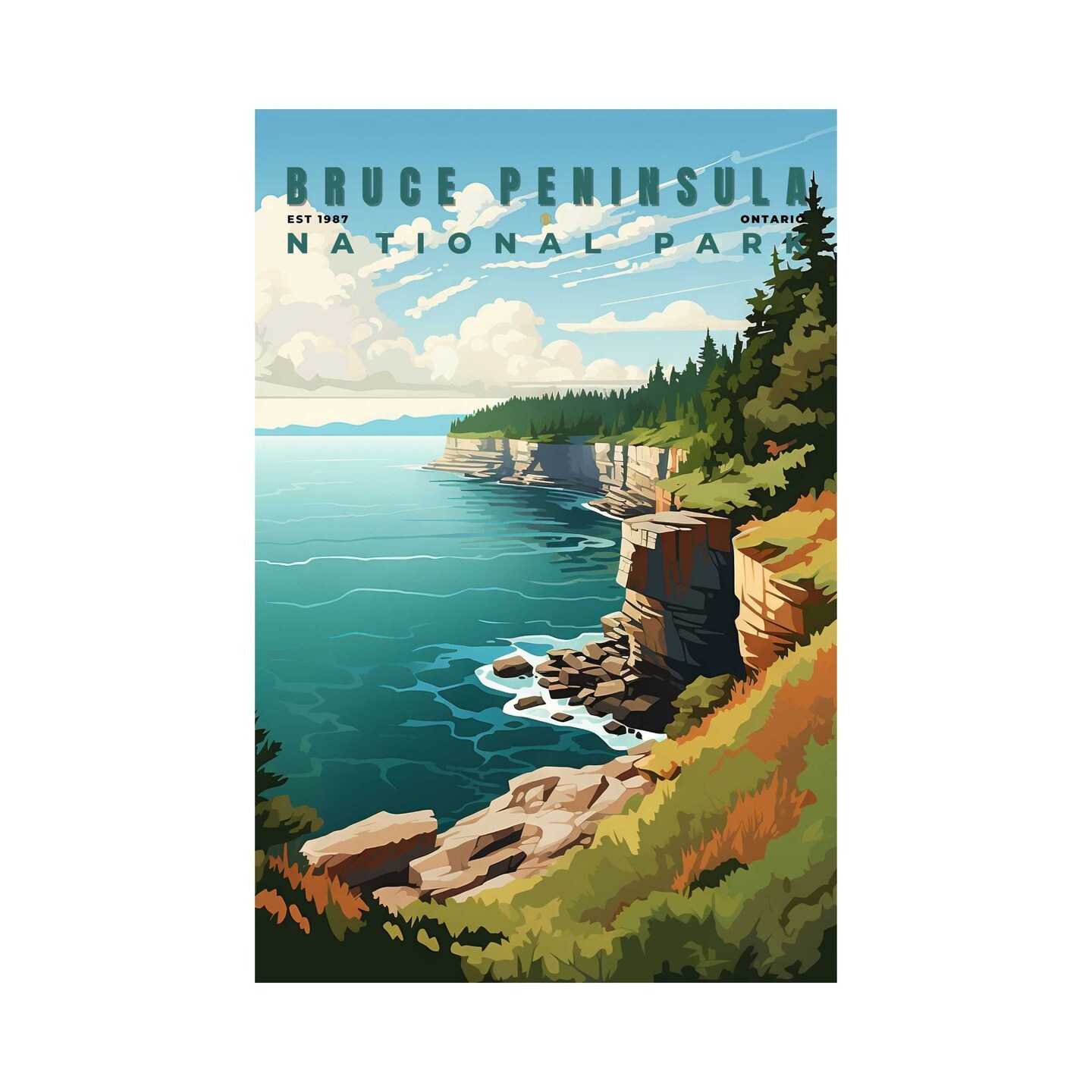 Bruce Peninsula National Park Poster, Travel Print, Office Poster, Home ...