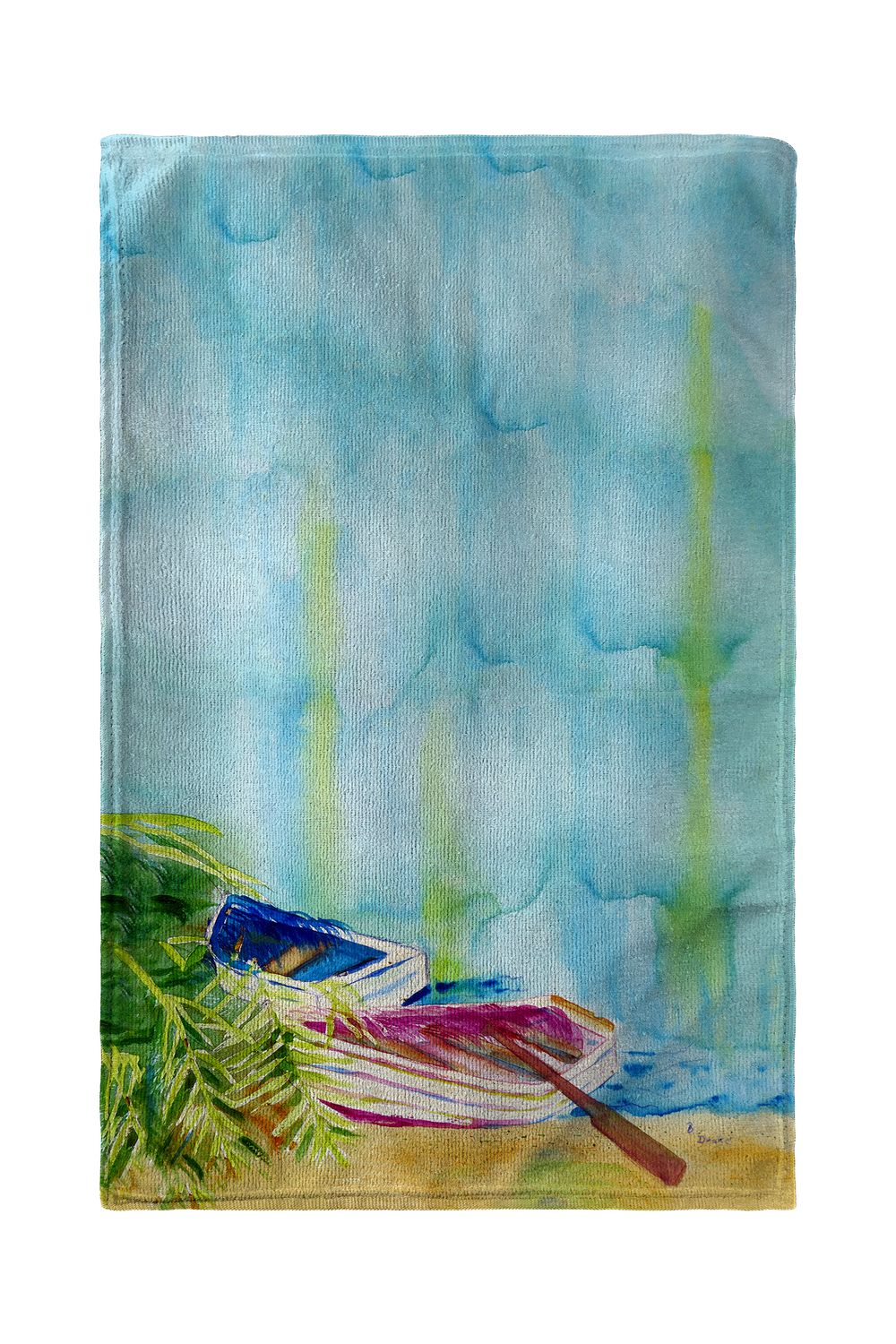Betsy Drake Watercolor Rowboats Beach Towel | Michaels