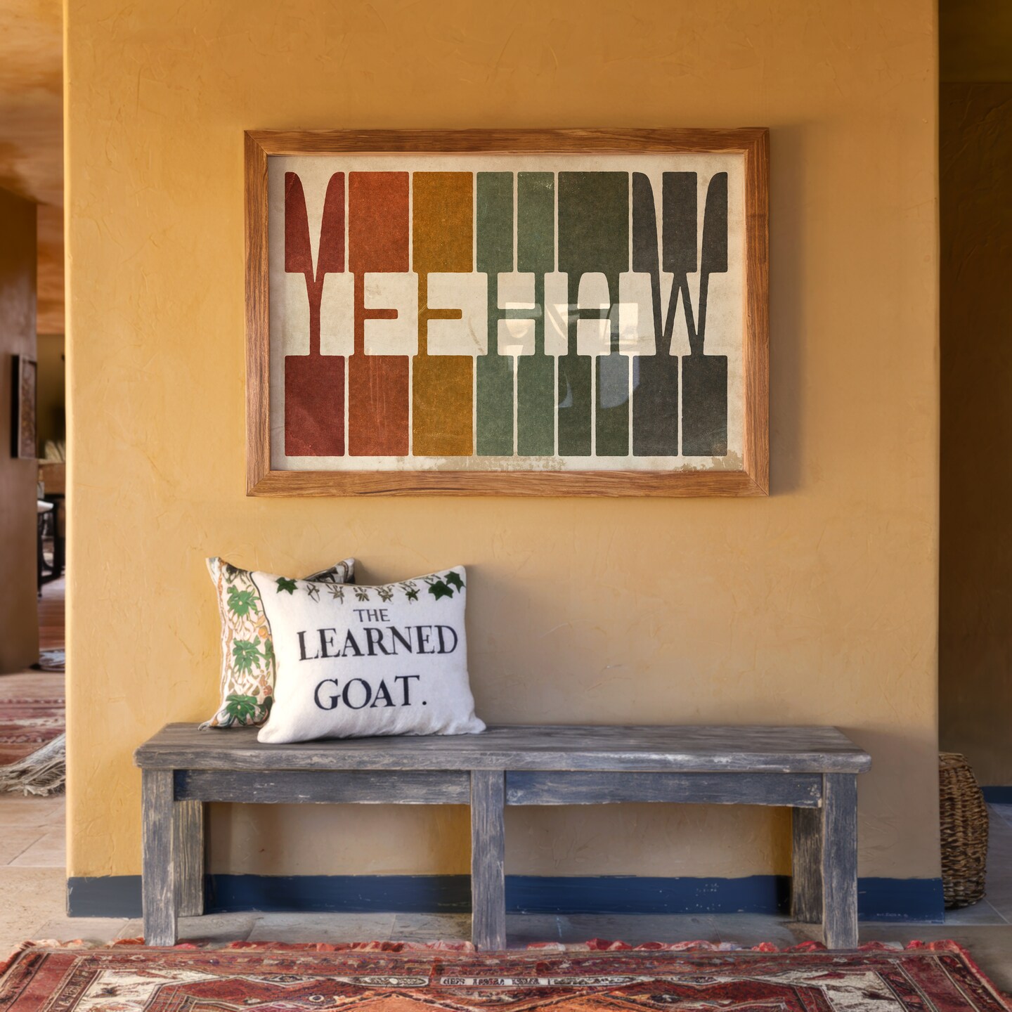 Yeehaw Typography Poster, Western Rustic Wall Art, Southwestern Yeehaw ...