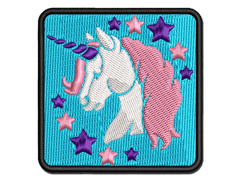 Magical Unicorn Head Multi-Color Embroidered Iron-On or Hook & Loop Patch Applique | Michaels