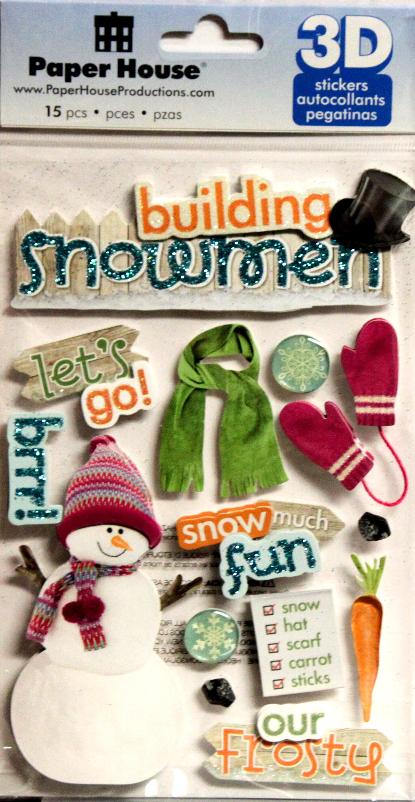 Paper House Building Snowmen Dimensional Stickers | Michaels