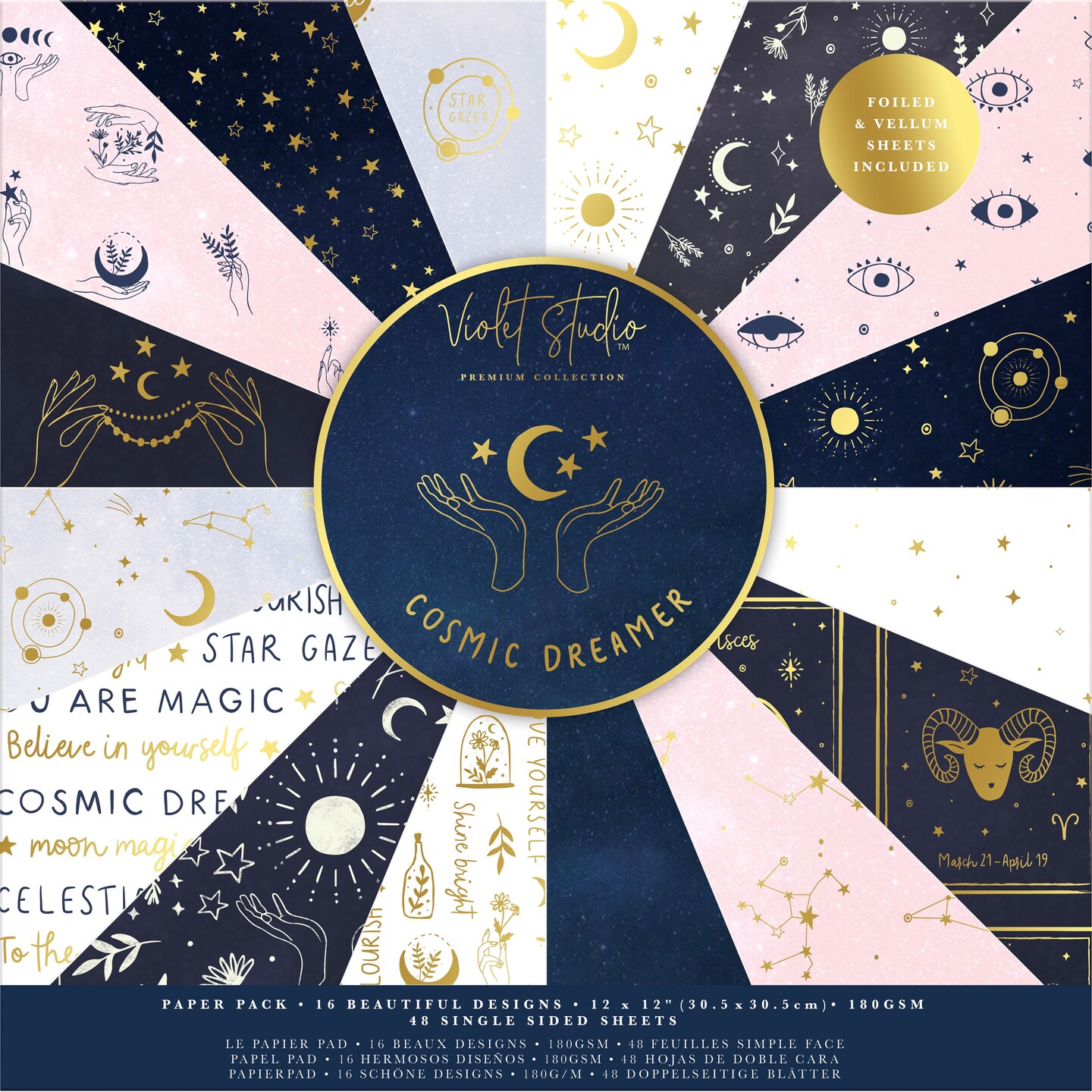 Violet Studio Single-Sided Paper Pack 12"X12" 48/Pkg-Cosmic Dreamer ...