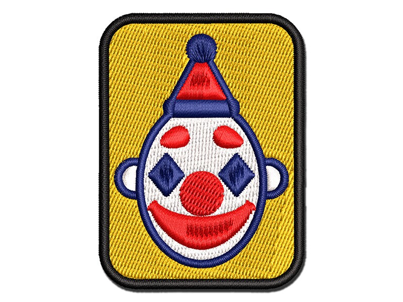 Classic Clown Head Circus Carnival Multi-Color Embroidered Iron-On or ...