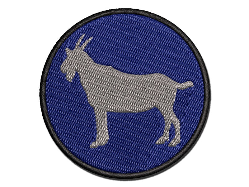 Goat Solid Multi-Color Embroidered Iron-On or Hook & Loop Patch ...