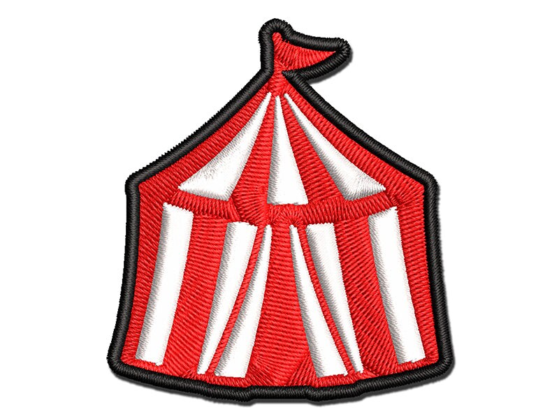 Circus Tent Multi-Color Embroidered Iron-On or Hook & Loop Patch ...