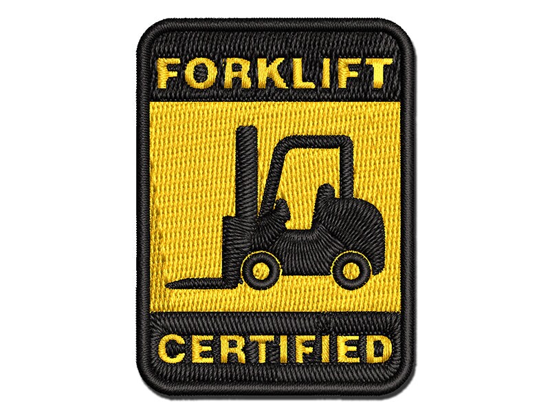 Forklift Certified Heavy Work Machine Operator Multi-Color Embroidered ...