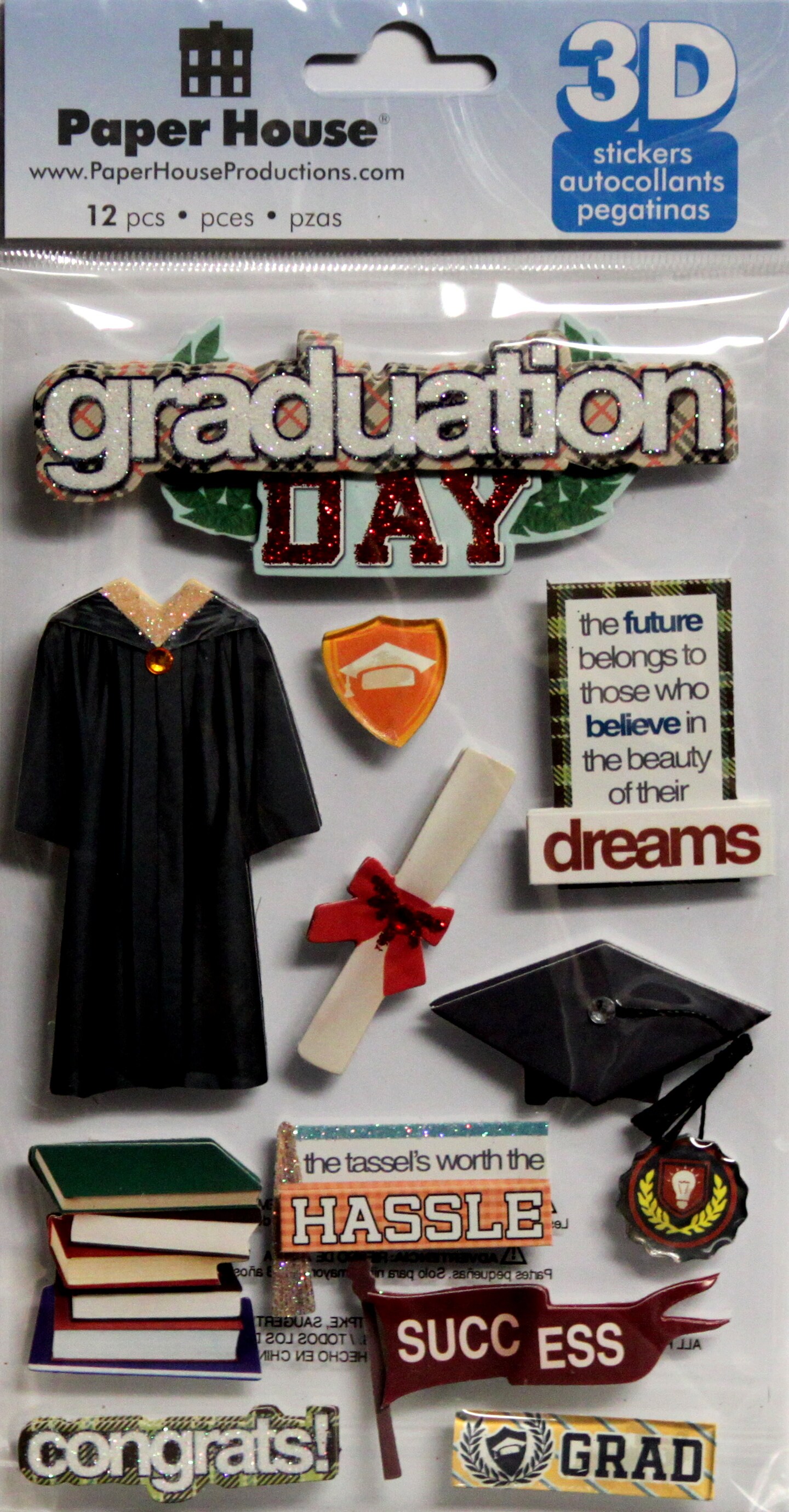 Paper House Graduation Day Dimensional Stickers | Michaels