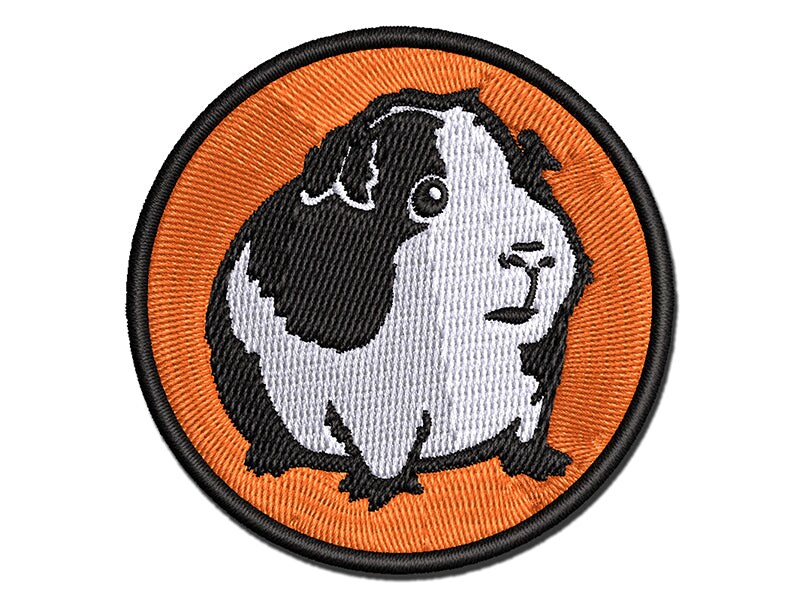 Cute Spotted Guinea Pig Multi-Color Embroidered Iron-On or Hook & Loop ...