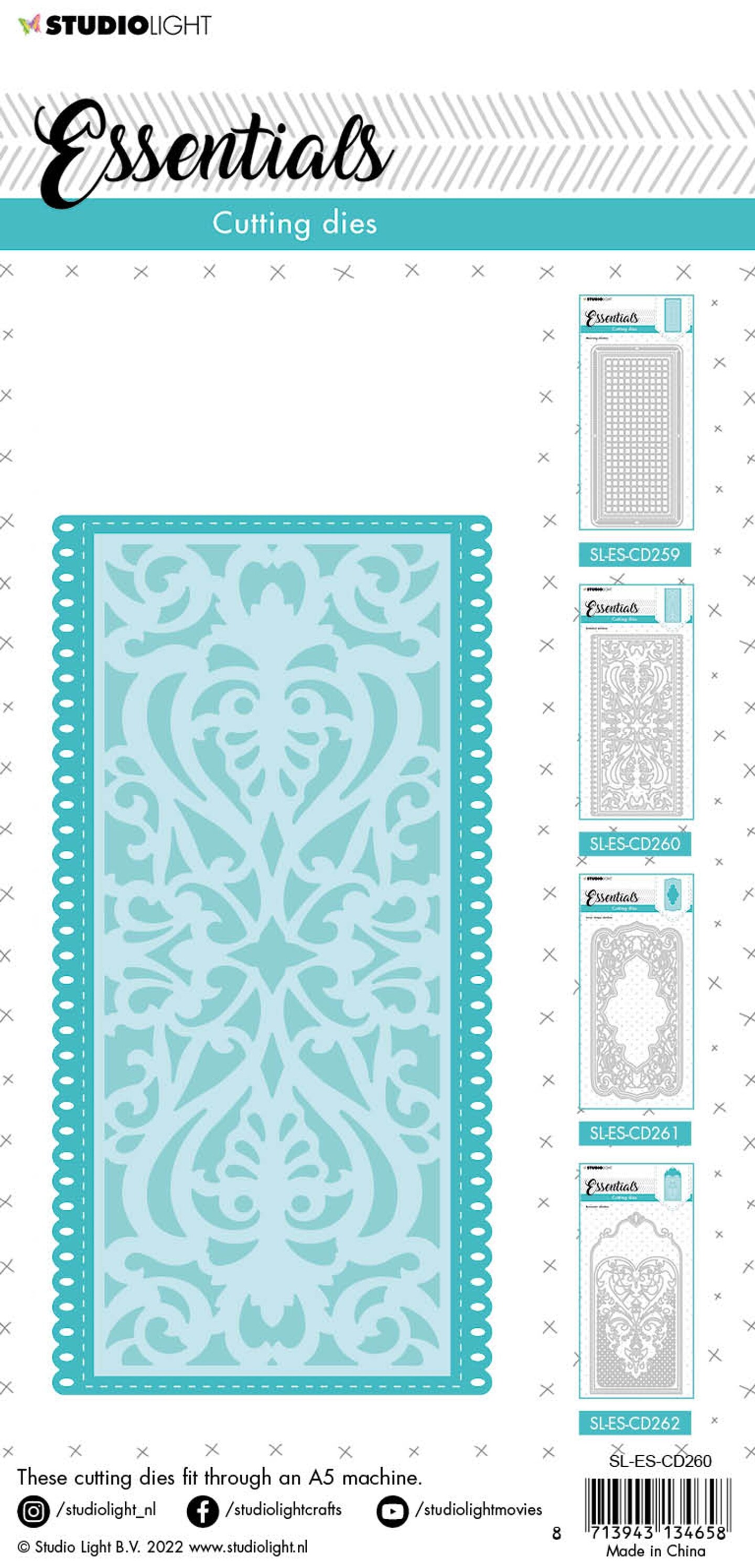 Studio Light SL Cutting Dies Detailed Slimline Essentials 105x210x1mm 3 ...